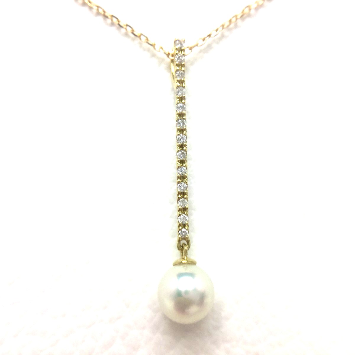 【楽天市場】真珠 ペンダント アコヤ真珠 ペンダント 5.7mm ホワイトピンク K18 イエローゴールド チェーン ダイヤ0.07ct ...