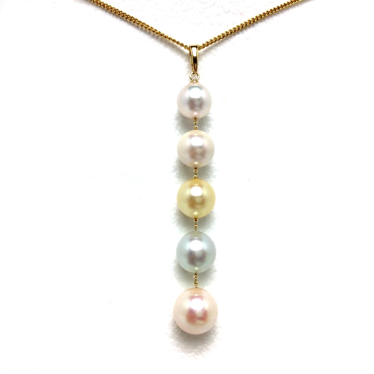 【楽天市場】真珠 ペンダントトップ パール アコヤ真珠 7.5-9.0mm マルチカラー K18 イエローゴールド 68092 イソワパール ...