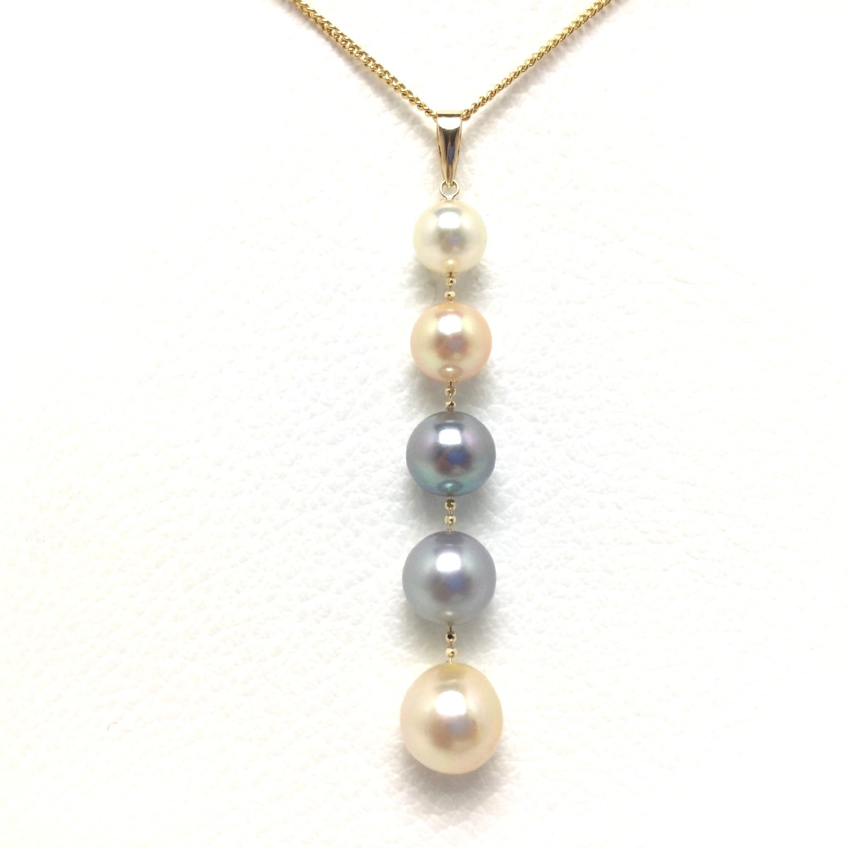【楽天市場】真珠 ペンダントトップ パール アコヤ真珠 6.9-8.8mm マルチカラー K18 イエローゴールド 73133 イソワパール ...