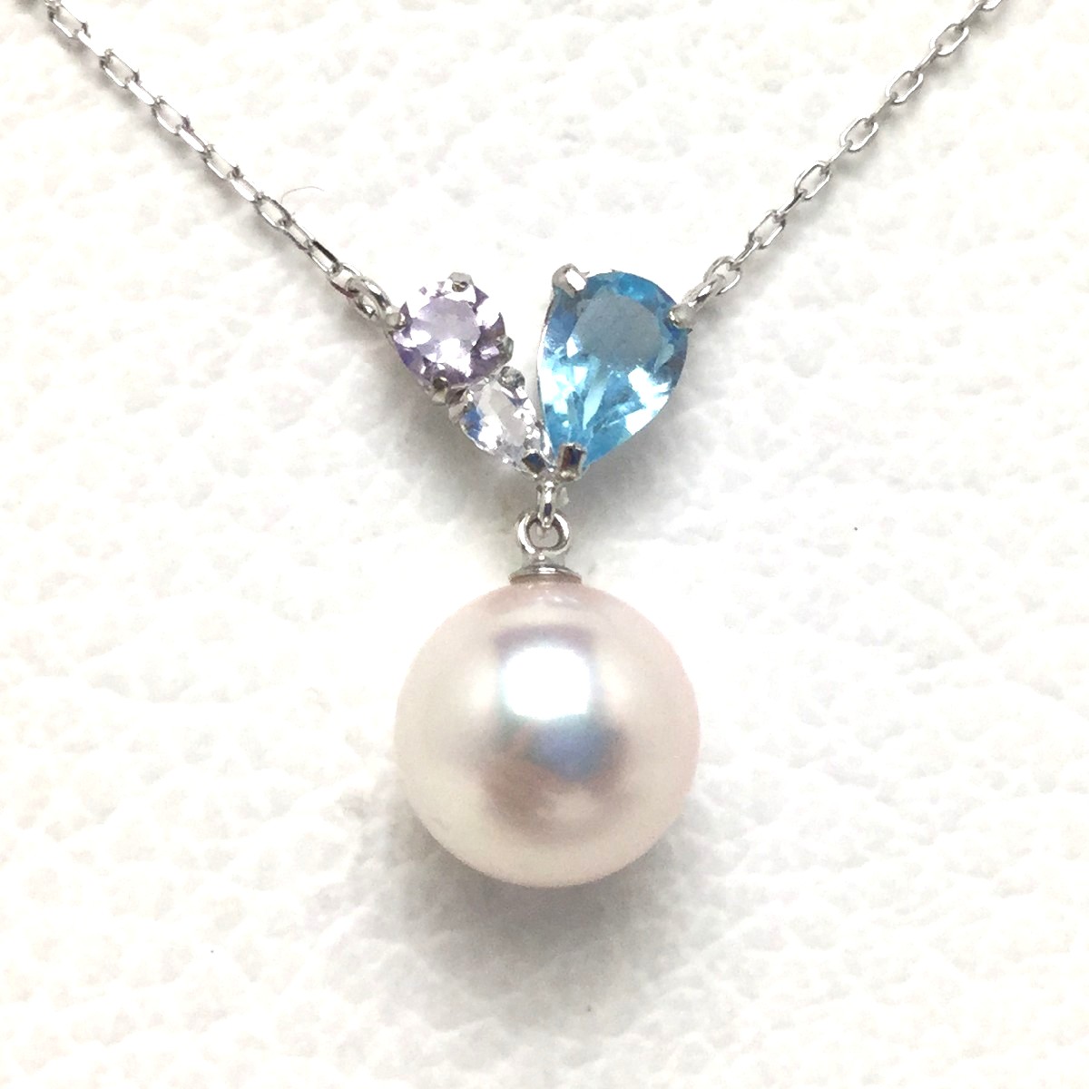 【楽天市場】真珠 ペンダント パール アコヤ真珠 8.2mm ホワイトピンク K18 ホワイトゴールド 天然石 79338 イソワパール：伊勢 ...