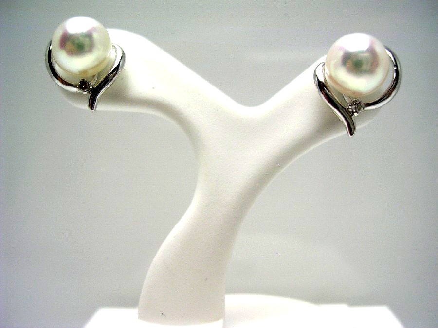 【楽天市場】真珠 ピアス パール アコヤ真珠 スタッド 6.6mm ホワイトピンク K18 イエローゴールド ダイヤ 0.02ct フラワー 53578 イソワパール：伊勢志摩の真珠専門店 ...