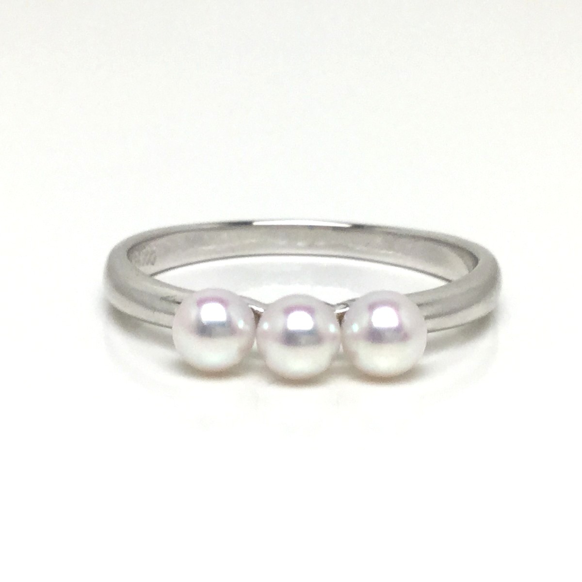 【楽天市場】真珠 リング パール アコヤ真珠 3.5-4.0mm ホワイトピンク Pt900 73067 イソワパール：伊勢志摩の真珠専門店 ...