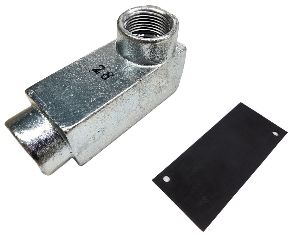 【楽天市場】【返品可 保証有】 ねじありユニバーサルエルボ 鋳鉄製 厚鋼用 溶融亜鉛メッキ LB形 防水用ゴムパッキン付 UBZ28+GPU2 ...