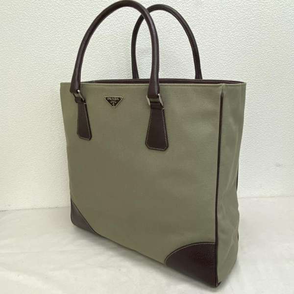 【楽天市場】PRADA プラダ トートバッグ トートバッグ Tote Bag レザー キャンバス コンビ トート ハンド バッグ ビジネス ...
