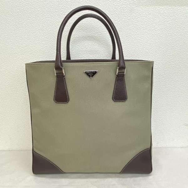 【楽天市場】PRADA プラダ トートバッグ トートバッグ Tote Bag レザー キャンバス コンビ トート ハンド バッグ ビジネス ...