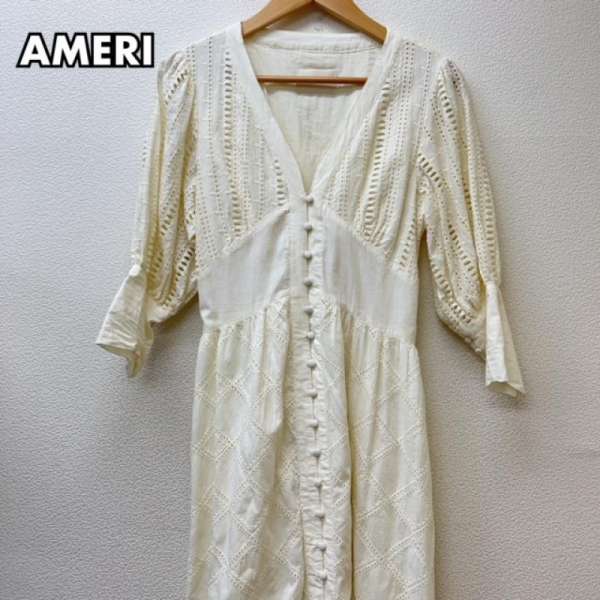 【楽天市場】AMERI アメリ ロングスカート ワンピース One-Piece Long Skirt 19SS MEDI CRUMPLE COTTON LACE DRESS ...