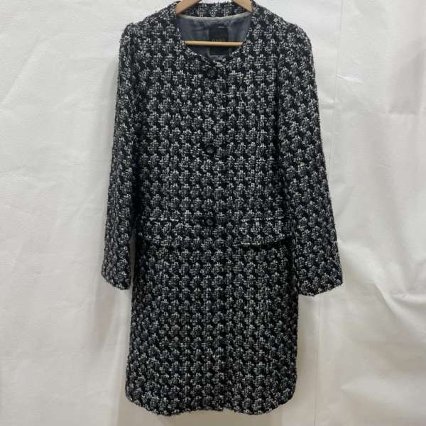 【楽天市場】DAMA collection ダーマコレクション コート一般 コート Coat DAMA collection ノーカラーコート ロングコート レディースアウター ツイード 総柄 ...