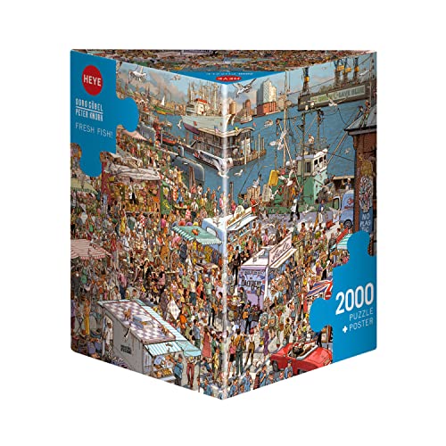 【楽天市場】2000ピース HEYE PUZZLE ヘイパズル Gobel & Knorr : Fresh Fish! 68.8×96.6cm ...