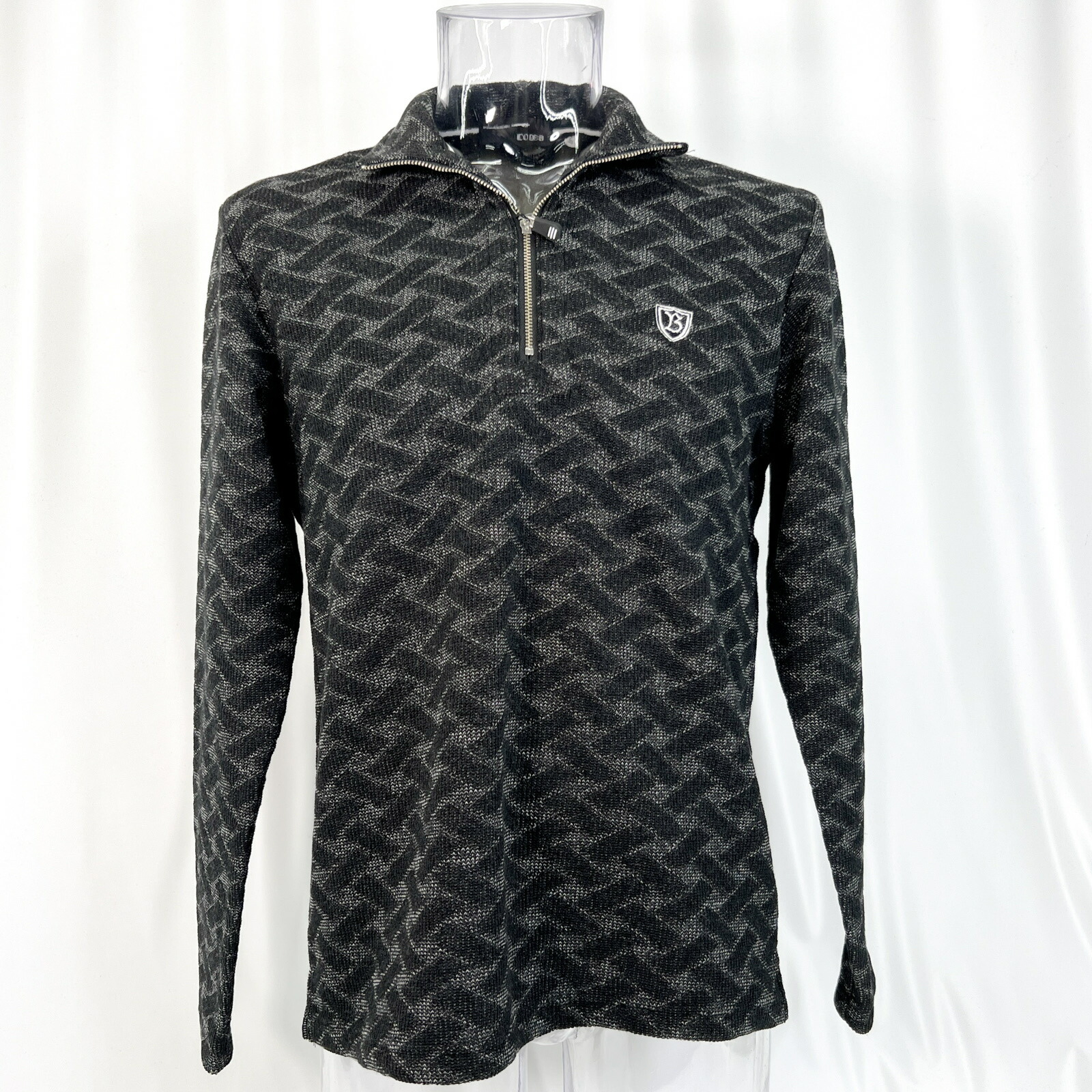 【楽天市場】秋冬 ジップアップセーター セーター 46(M) サイズ ブラック 長袖 ジップアップ コードビー メンズ カジュアル 男性 40 ...