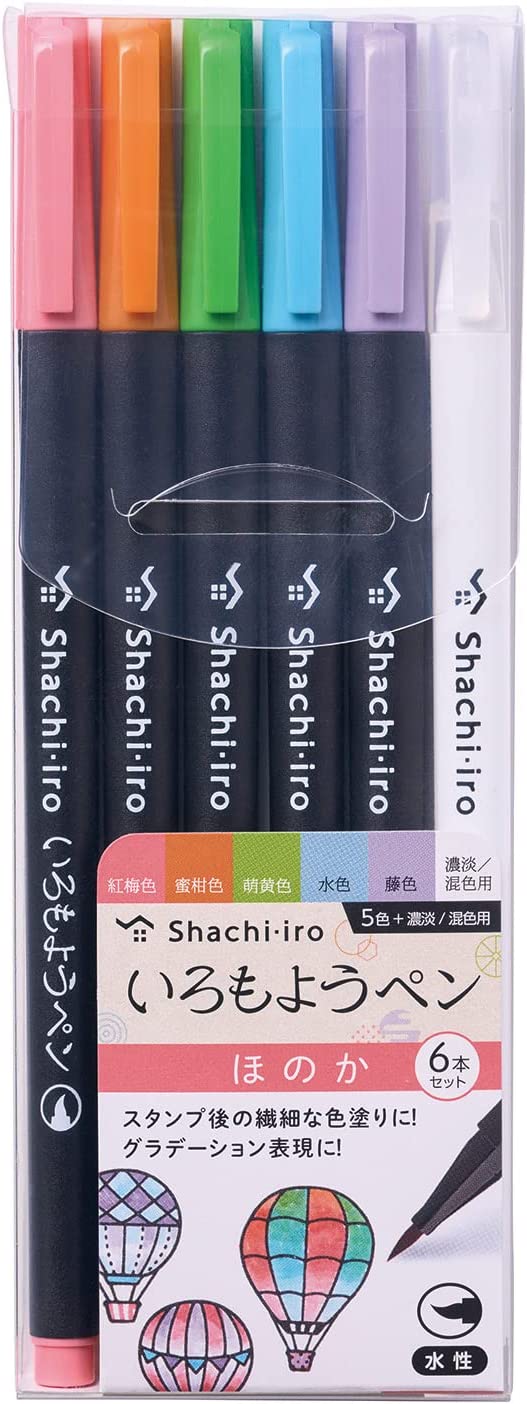 【楽天市場】シャチハタ いろもようペン 6本セット ほのか KPFS-F/6S2：ロコネコ
