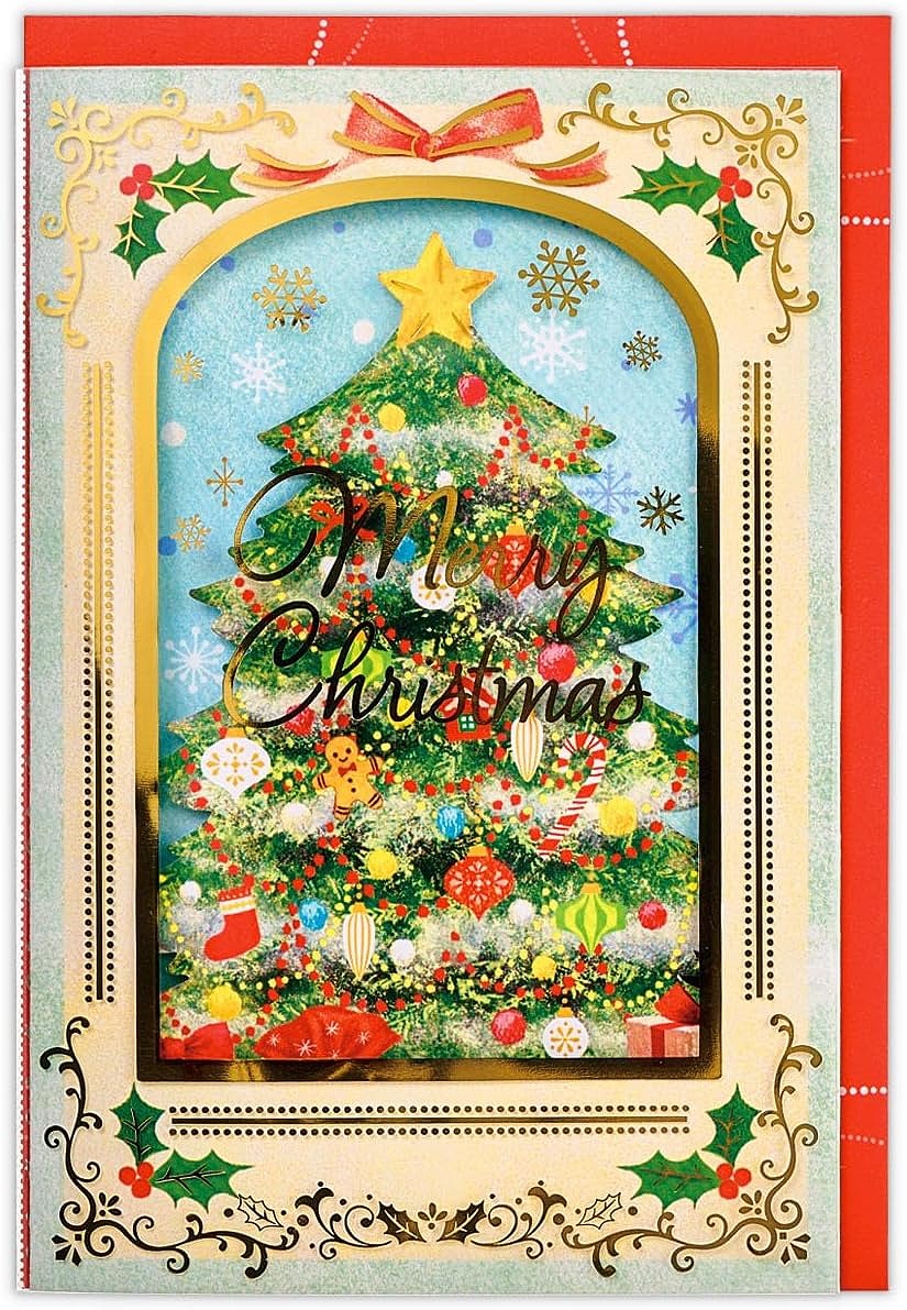 【楽天市場】ホールマーク クリスマスカード 立体オルゴール APETクリスマスツリー 826543：ロコネコ
