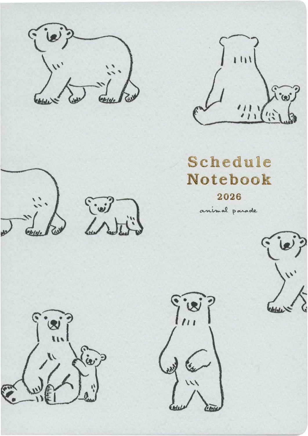 【楽天市場】RYU-RYU 2026年 ダイアリー A5 [マンスリー] 9月始まり スケジュール帳 シロクマ DN2601：ロコネコ