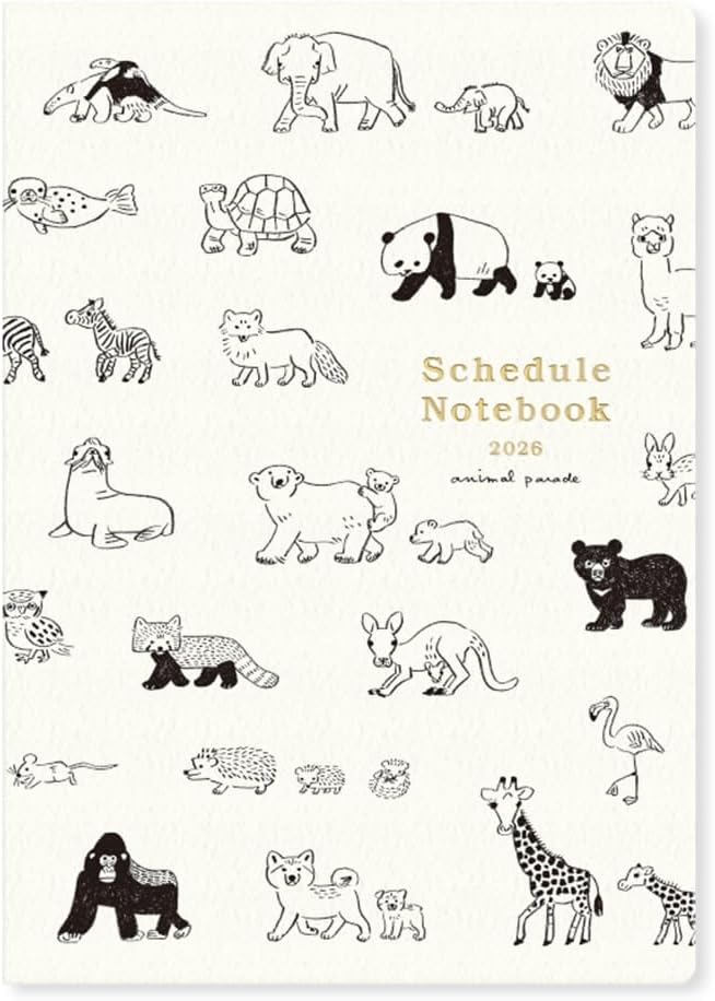 【楽天市場】RYU-RYU 2026年 ダイアリー A5 [マンスリー] 9月始まり スケジュール帳 オールアニマル DN2605：ロコネコ