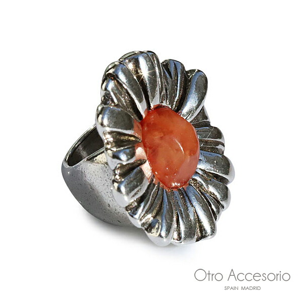 【楽天市場】Otro Accesorio オトロ アクセソリオ 【 Orange Flower Ring / フラワー リング ( オレンジ ) 】[ 正規品 ] 指輪 花 シルバーカラー ...