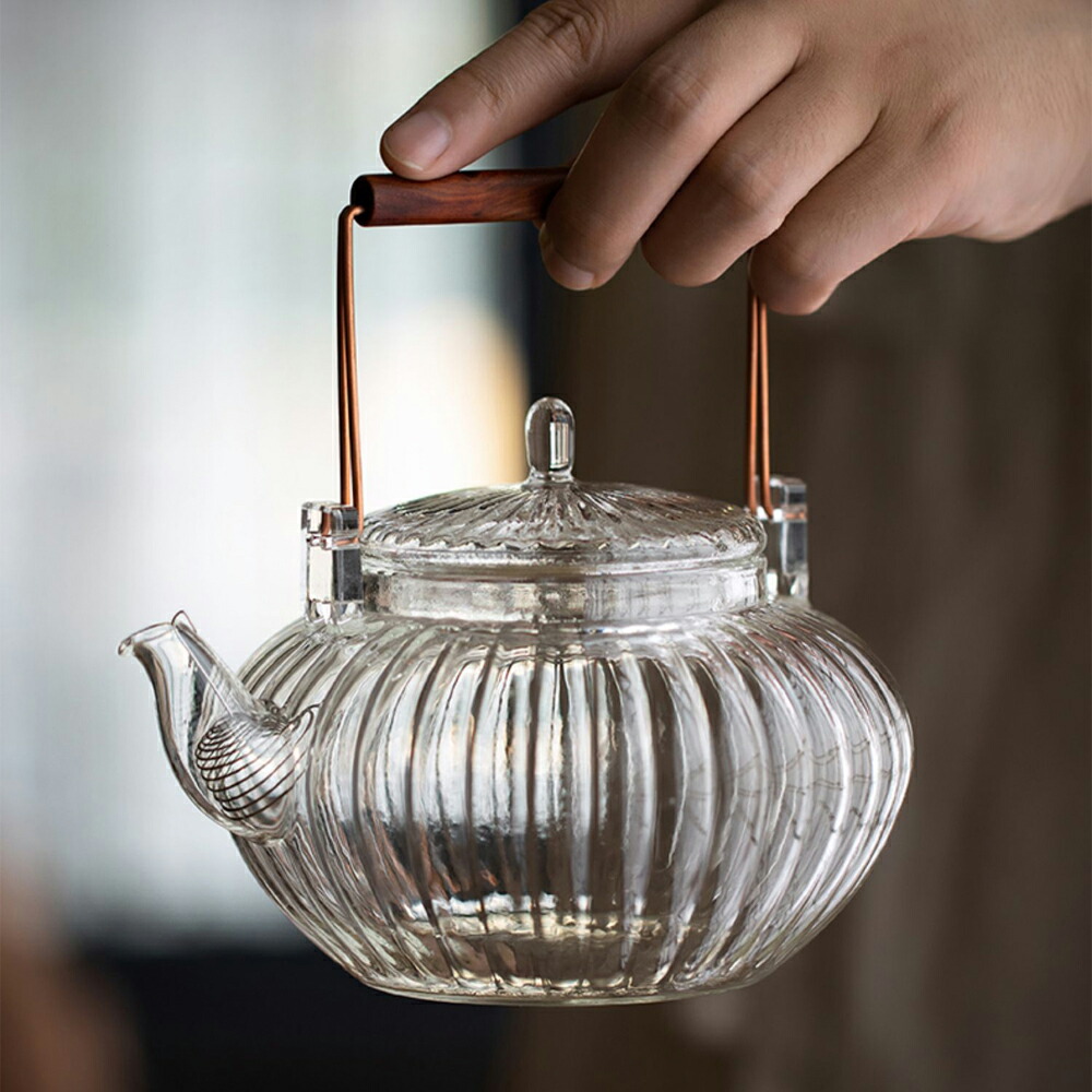 【楽天市場】IwaiLoft 「銘月」 耐熱ガラス ティーポット 700ml ガラス急須 金針茶こし付き ガラスポット 手作り ジャンピング ナチュラル 紅茶ポット フルーツティー 花茶 工芸 ...