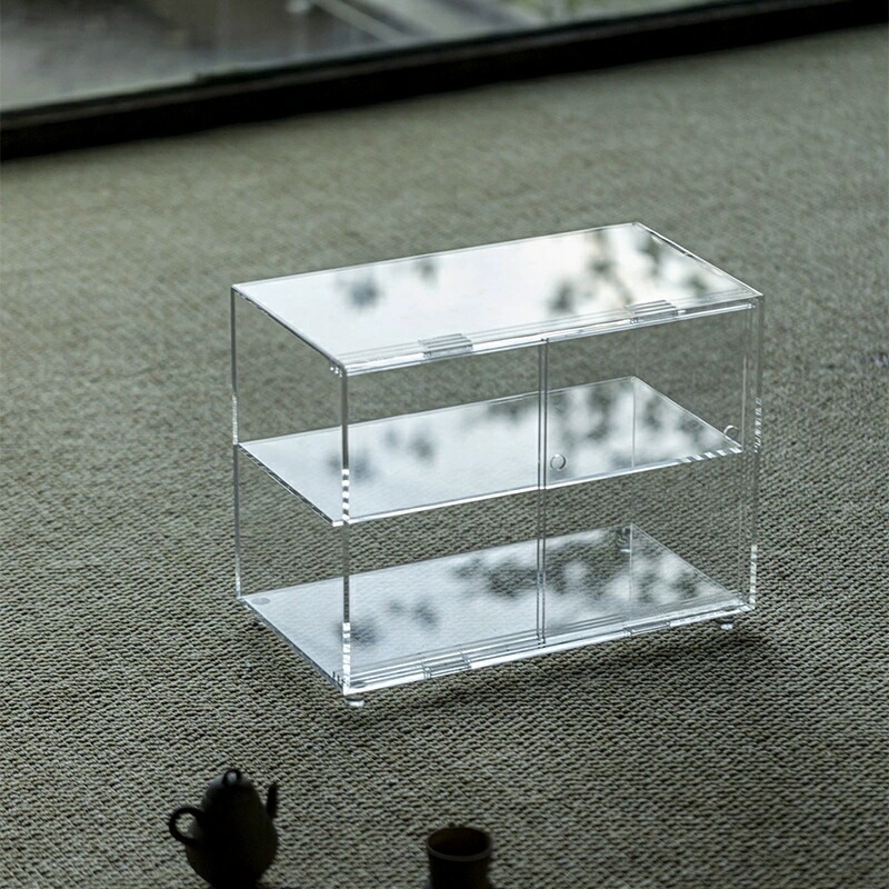 【楽天市場】収納棚 透明 机上ラック 2段 3段 アクリル 透明 卓上ラック ミニラック カップ収納 食器棚 卓上収納ラック 小物置き アロマトレー ディスプレイ デスク上置棚 展示棚 ...