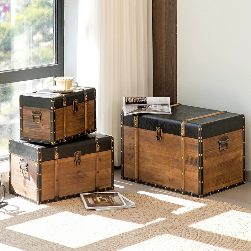 【楽天市場】アンティーク 収納ボックス 茶箱 木箱 収納箱 ボックスシェルフ 木製 宝石箱 収納ケース ウッドケース 道具箱 天然木 レトロ ...