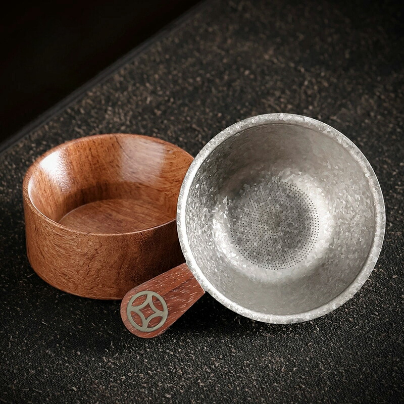 【楽天市場】「極・チタン」純Ti 茶こし 茶漉し 金属製 純チタン 木製 受け皿 ティーストレーナードリッパー フィルター おしゃれ ...
