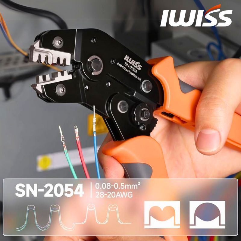 【楽天市場】[11/1限定★P3倍＋まとめ買い特典] アイウィス(IWISS) 精密同時圧着ペンチ ラチェット式 2.54ピッチコネクター QIコネクター 0.1～0.5mm? SN-2054 ...