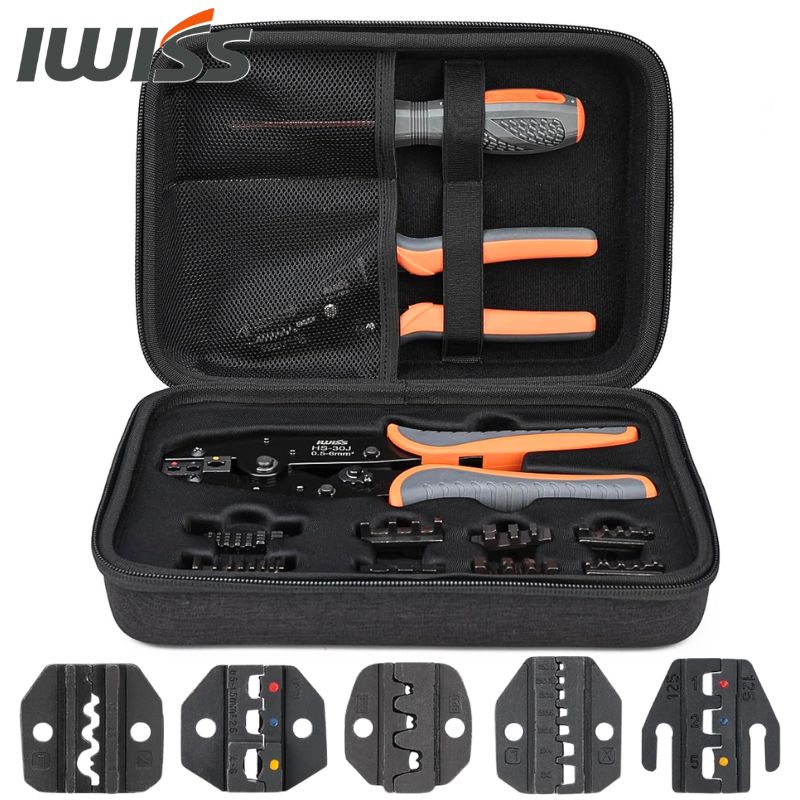 【楽天市場】[10/22限定★P3倍] IWISS アイクリンプ iCrimp 車端子 圧着工具セット ダイス交換式 オープンバレル 裸端子 絶縁端子 防水形圧着端子 棒端子用 EVA ...