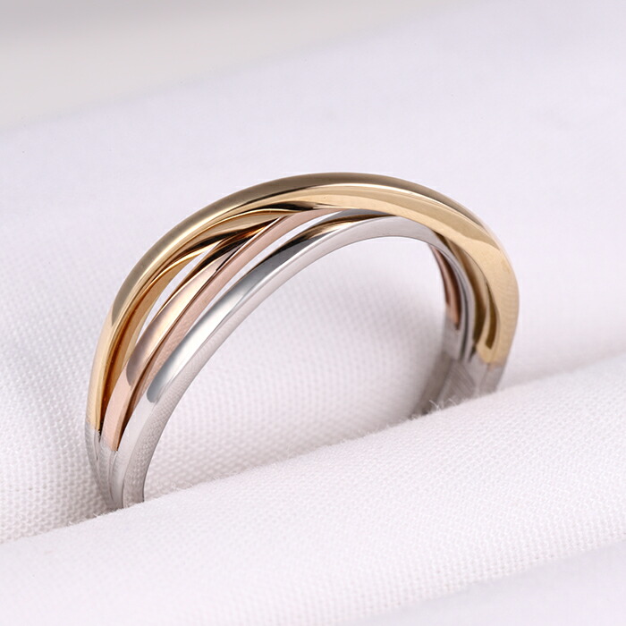 【楽天市場】【新着】 Pt/ K18/K18PG 3カラー リング プラチナ 18金ゴールド 18金ピンクゴールド【送料無料】【ラッピング無料】：ジュエリーAYA