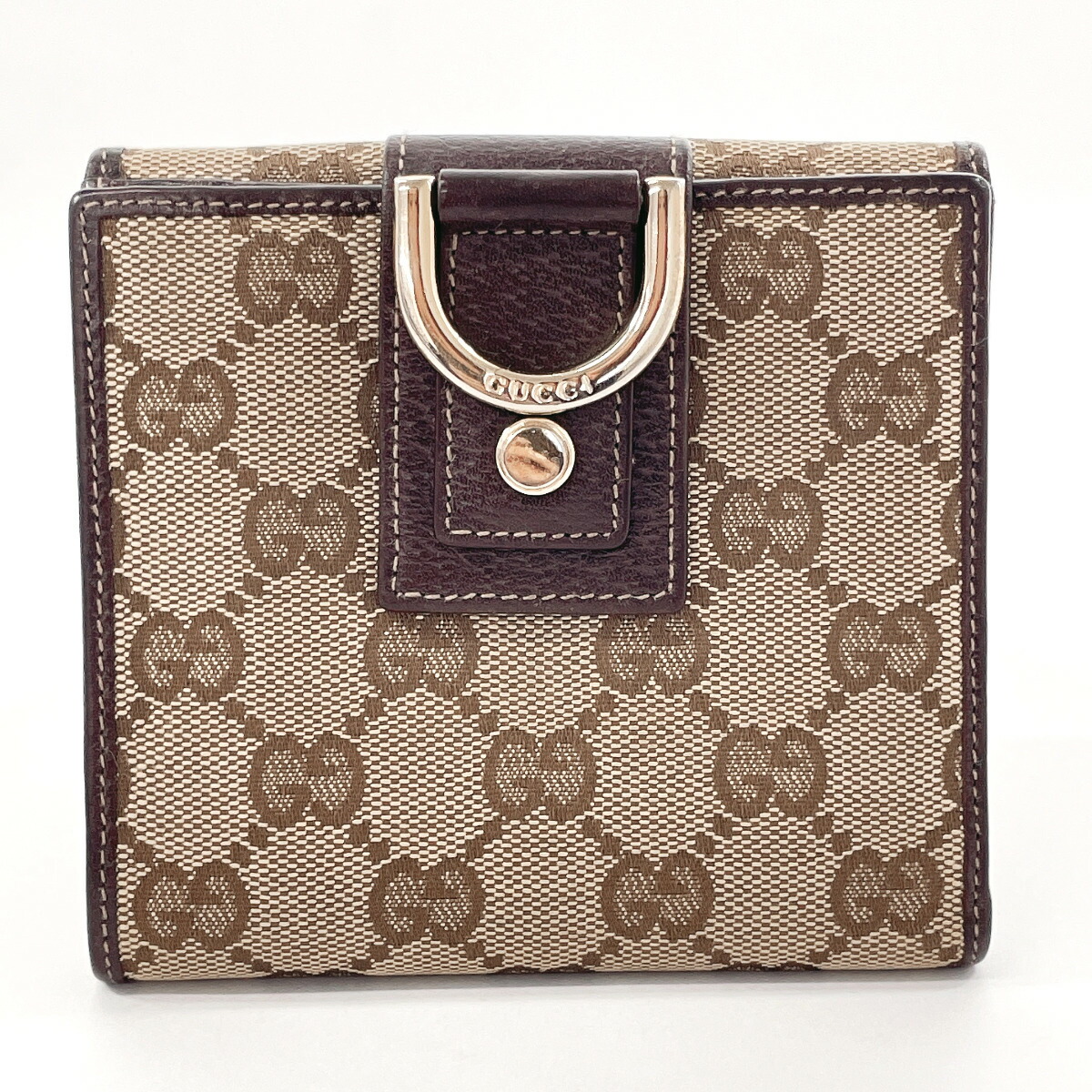 【楽天市場】GUCCI グッチ 141411 二つ折り財布 GGキャンバス ブラウン【中古】 レディース：J-P-Brands