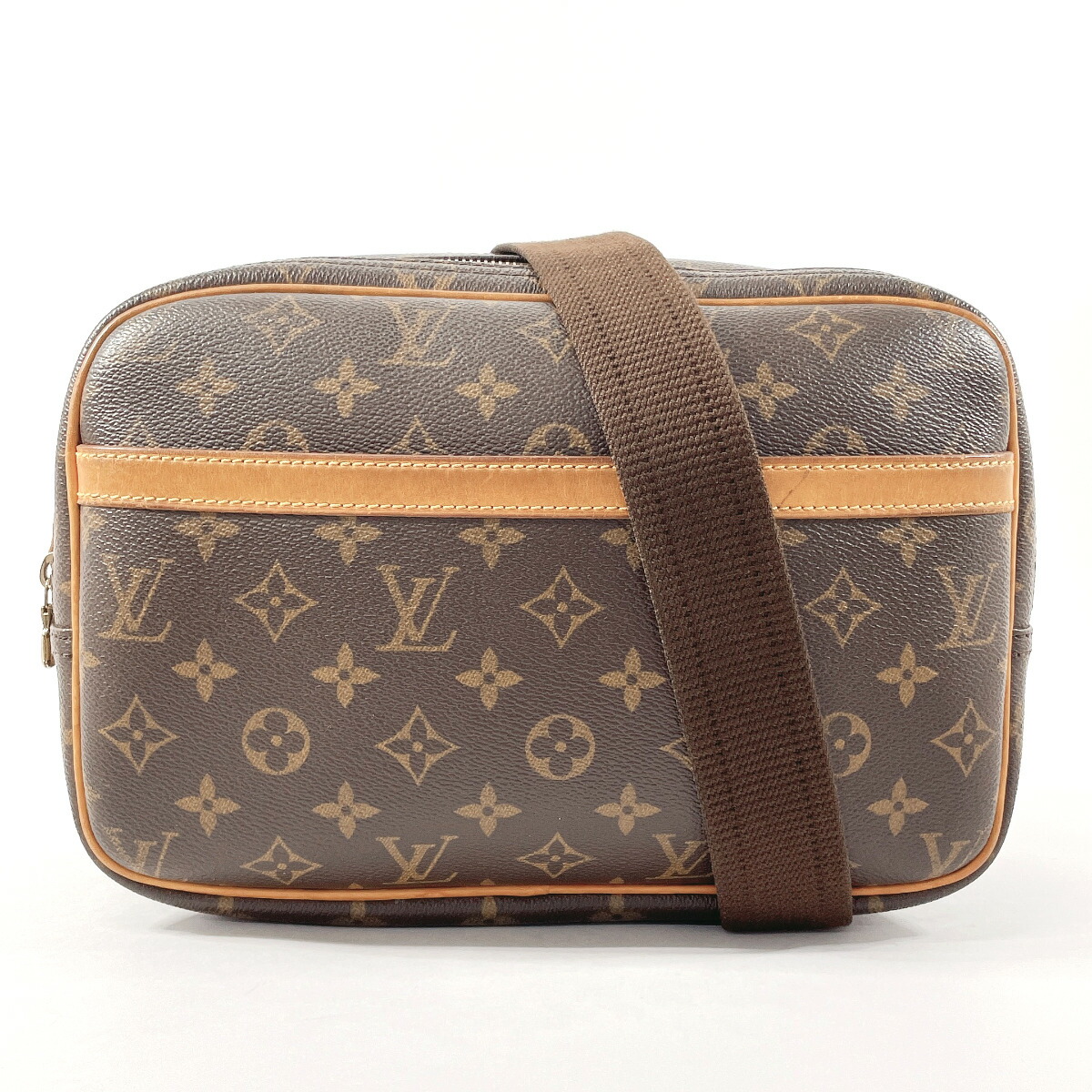 【楽天市場】LOUIS VUITTON ルイヴィトン リポーター PM M45254 ショルダーバッグ モノグラムキャンバス ブラウン【中古 ...