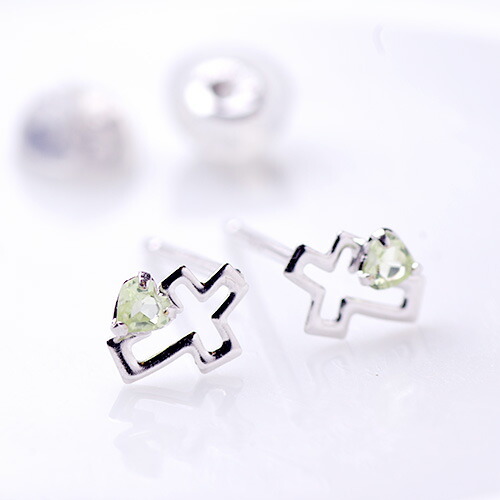【楽天市場】【P10倍】ピアス レディース ペリドットピアス クロス 十字架 14k K14 WG 十字架 14k K14ホワイトゴールド スタッドピアス 金属アレルギー対応 アレルギー対策 ...