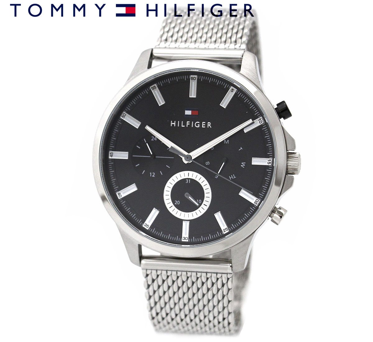 【楽天市場】TOMMY HILFIGER トミーヒルフィガー 1710498 メンズ 腕時計 アナログ クォーツ メッシュバンド シルバー ...