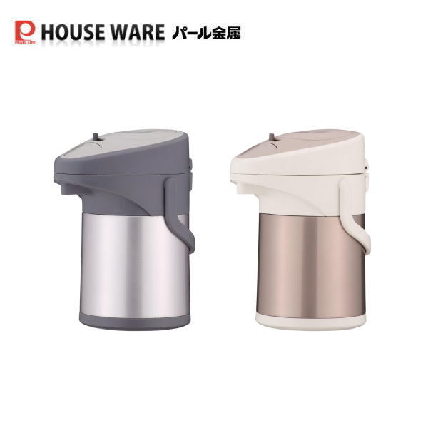 【楽天市場】ホッとタイム ダブルステンレスエアーポット2.5L メタルシルバー メタルブラウン H-6338 H-6339 パール金属：生活雑貨 Jショッピング