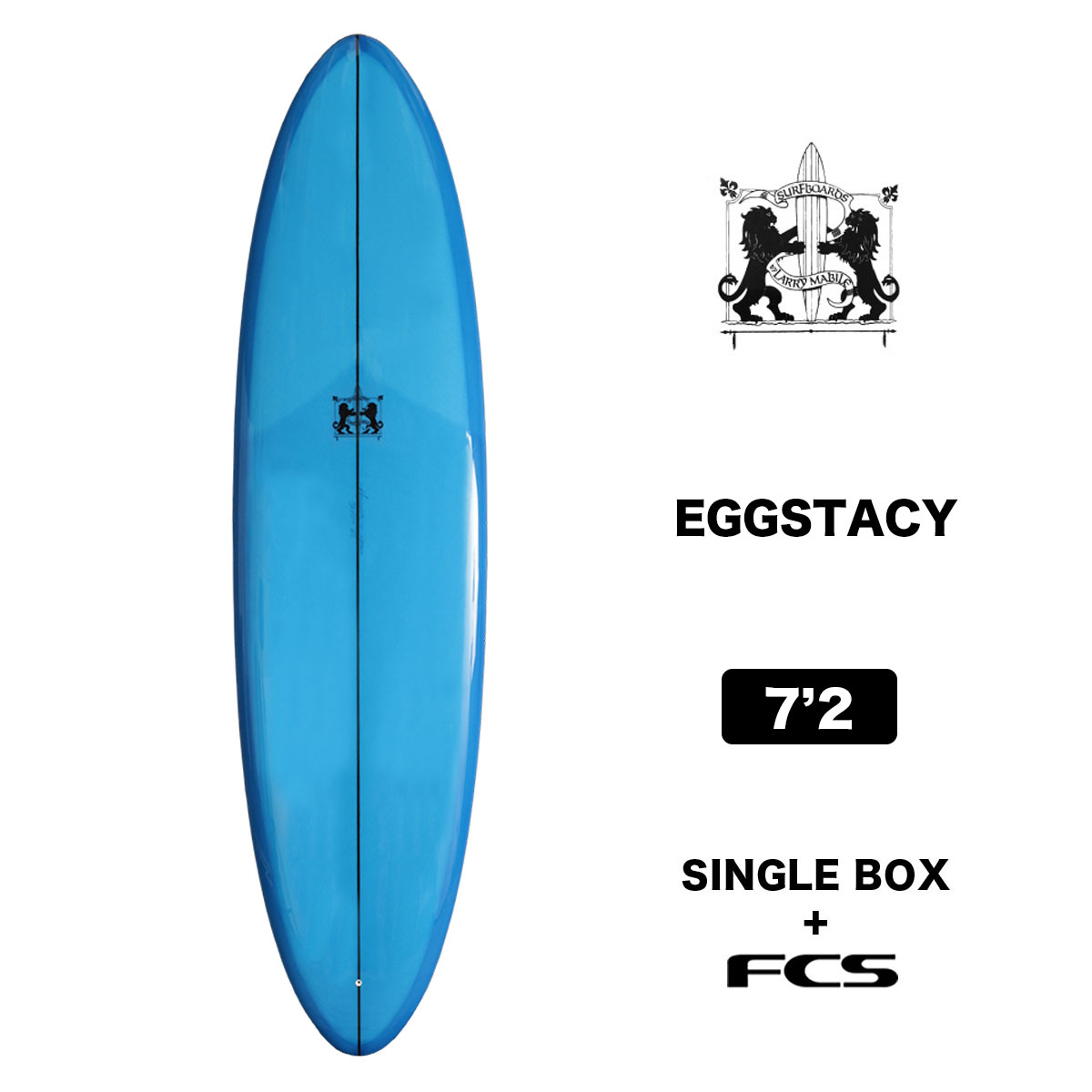 【楽天市場】ラリーメイビル サーフボード エッグステイシー 7.2 ミッド サーフィン ミッドレングス シングルスタビ surfboards ...
