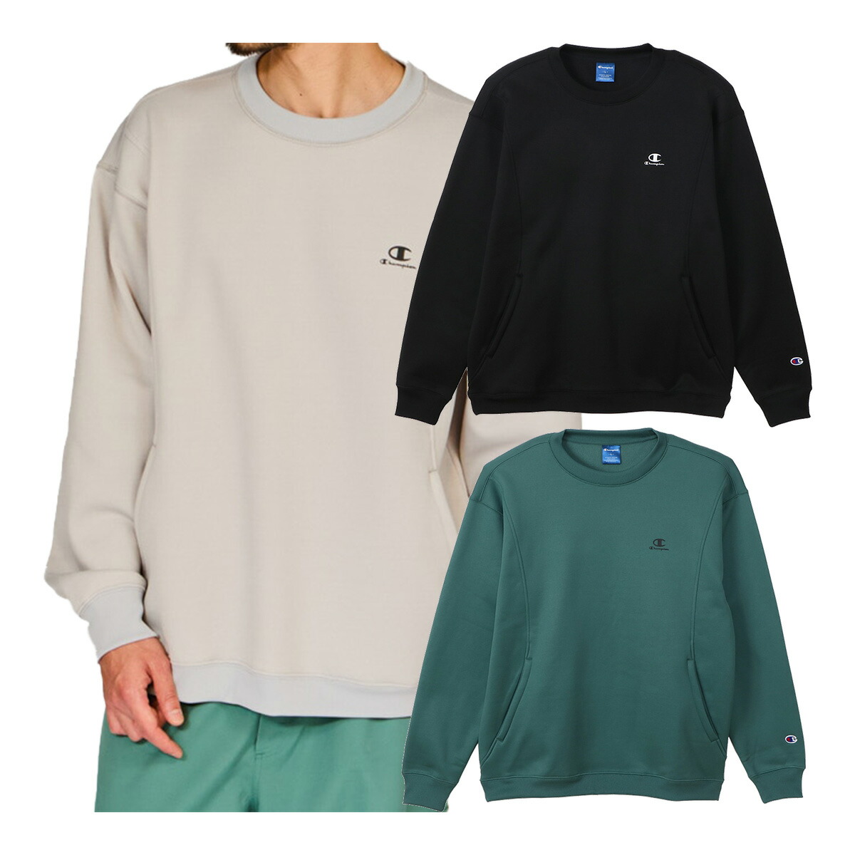 【楽天市場】チャンピオン Champion 長袖 クルーネックスウェットシャツ テックウィーブ テリー 24FW メンズ C3-AS004 2024年秋冬モデル トップス 秋冬ウェア スポーツ ...