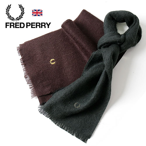 【楽天市場】FRED PERRY/フレッドペリー BRUSHED WOOL SCARF ブラッシュドウールスカーフ マフラー C8133[24 ...