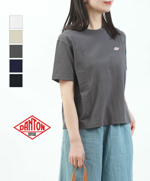 【楽天市場】【クーポン対象外】【2025年春夏新作】ダントン DANTON Tシャツ 半袖 カットソー トップス ゆったり コットン 綿100% ロゴ 無地 シンプル 大人 カジュアル ...