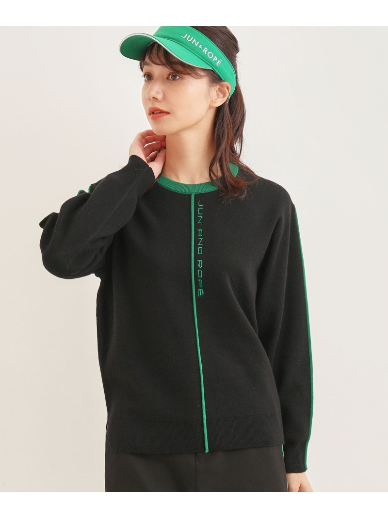 【楽天市場】【SALE／60%OFF】バイカラー細ライン長袖プルオーバー JUN&ROPE' ジュンアンドロペ トップス ニット イエロー ...