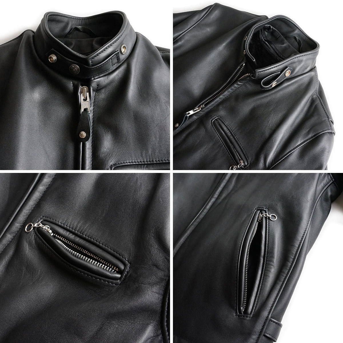 【楽天市場】ショット SCHOTT 641 スタンドカラー シングルライダース ブラック アメリカ製 米国製 MADE IN USA ...