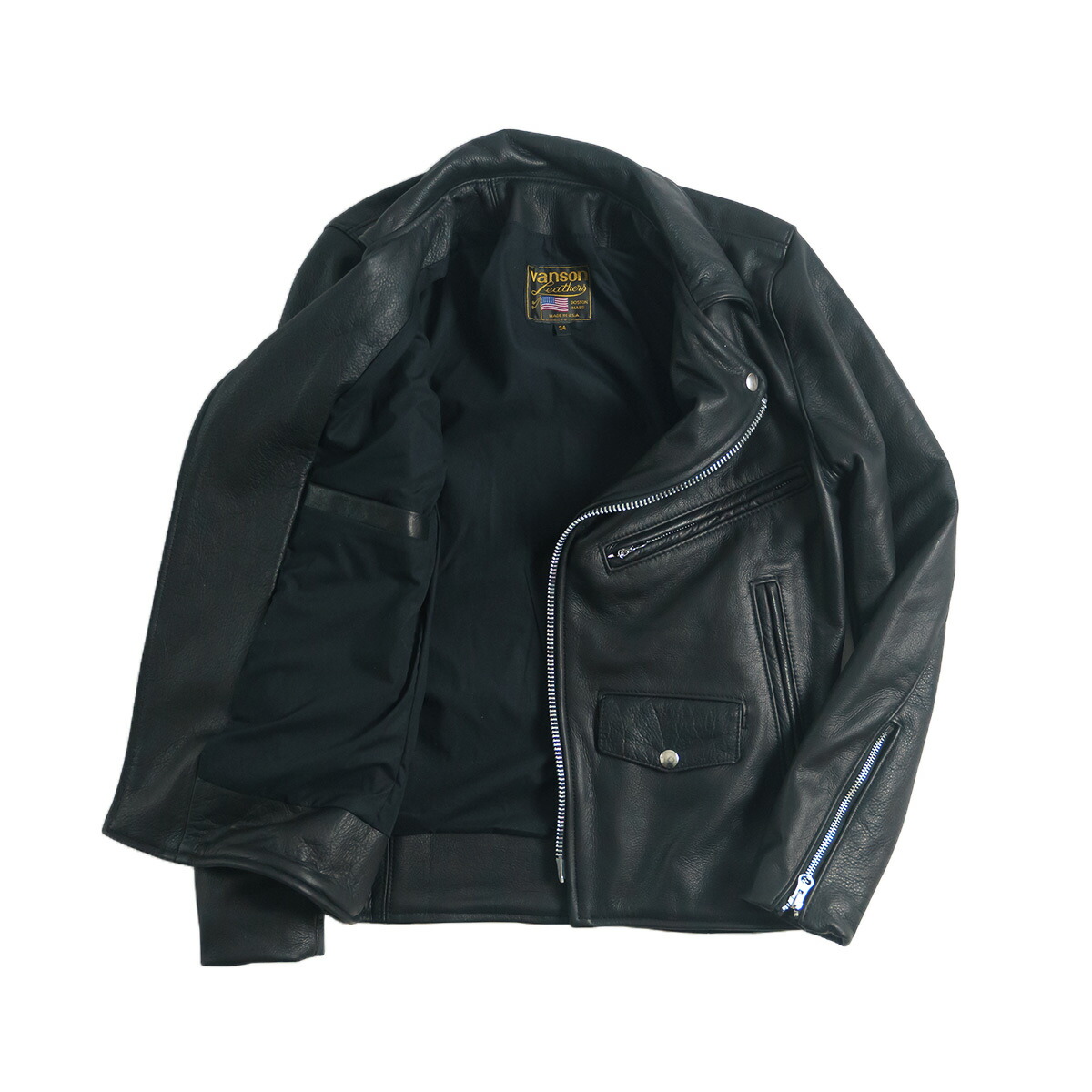 【楽天市場】バンソン VANSON C2R ダブルライダース ソフトカウレザー スキニアーフィット シルバージップ ｜ メンズ ライダース レザージャケット アメリカ製 革ジャン スリム ...