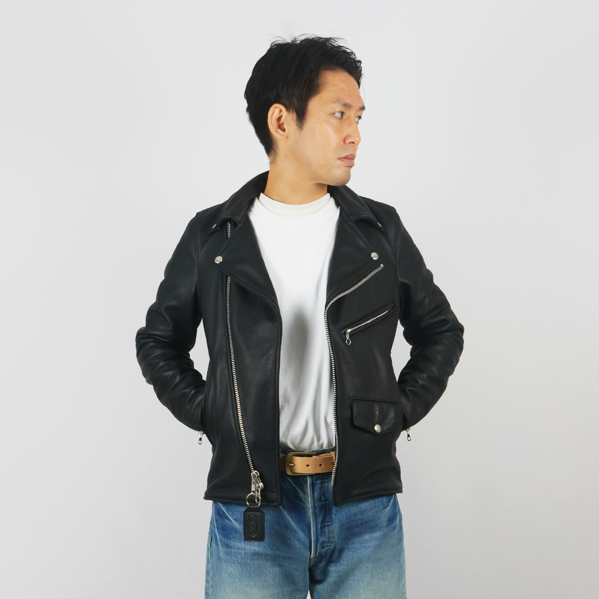 【楽天市場】バンソン VANSON C2R ダブルライダース ソフトカウレザー スキニアーフィット シルバージップ ｜ メンズ ライダース レザージャケット アメリカ製 革ジャン スリム ...