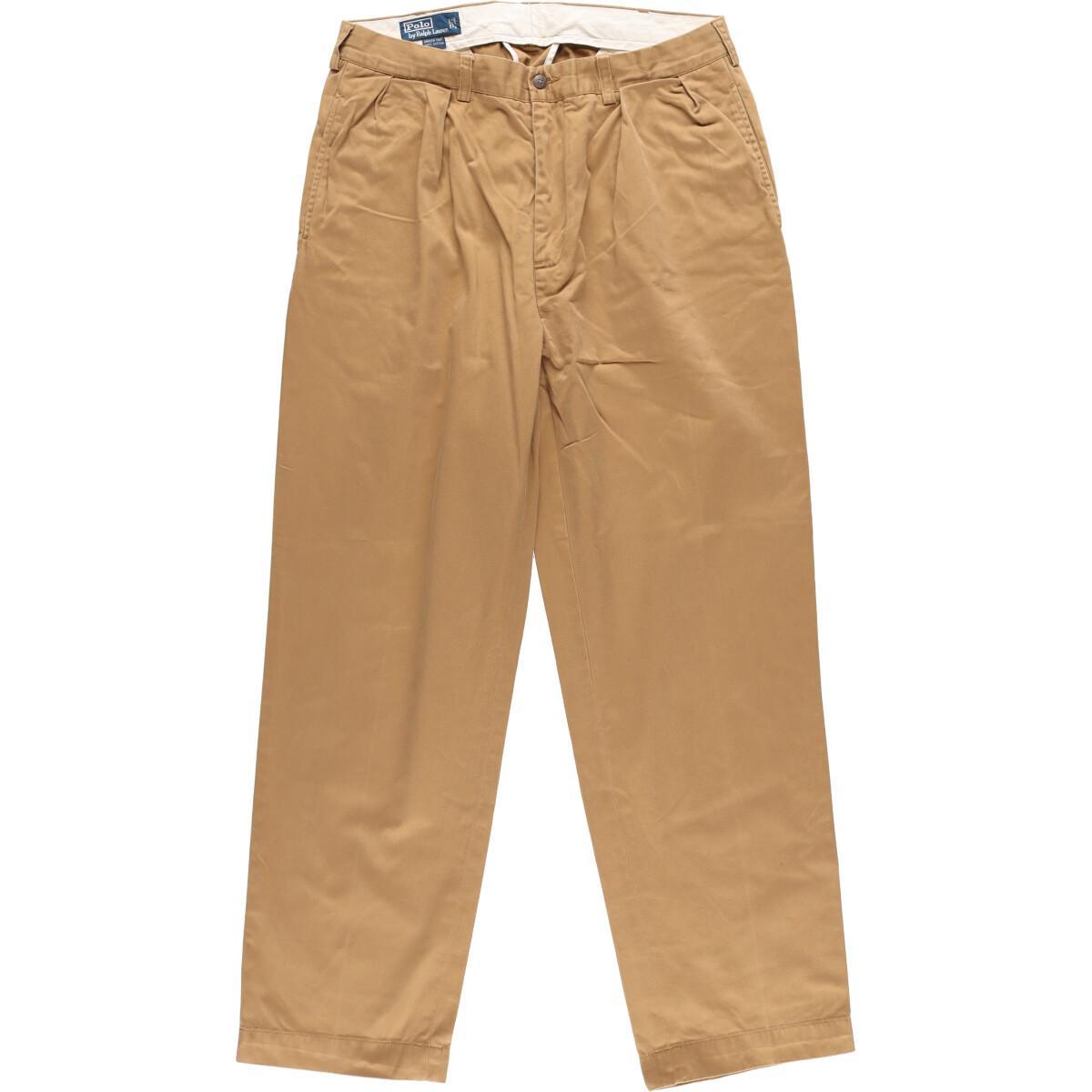 【楽天市場】古着 ラルフローレン Ralph Lauren POLO by Ralph Lauren ツータック チノパンツ メンズw35 ...