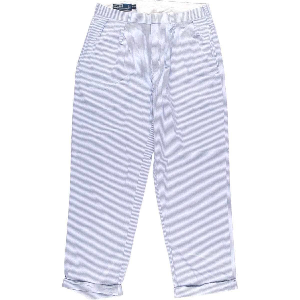 【楽天市場】古着 ラルフローレン Ralph Lauren POLO by Ralph Lauren ツータック ストライプ柄 コットン ...