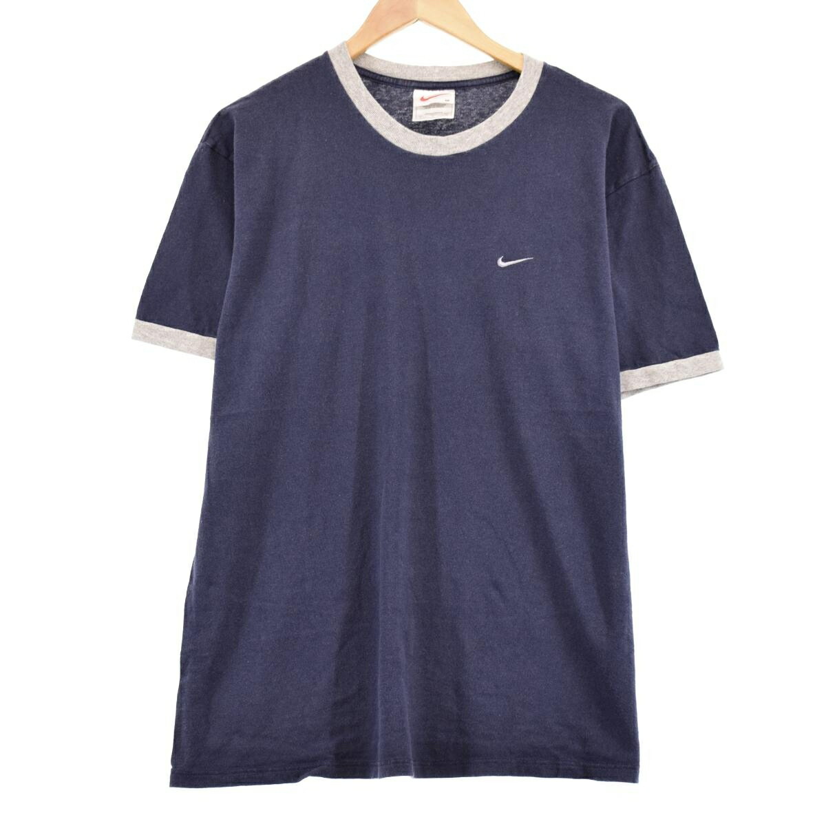 【楽天市場】古着 90'S ナイキ NIKE ワンポイントロゴTシャツ リンガーTシャツ メンズM ヴィンテージ /eaa313657 【中古 ...