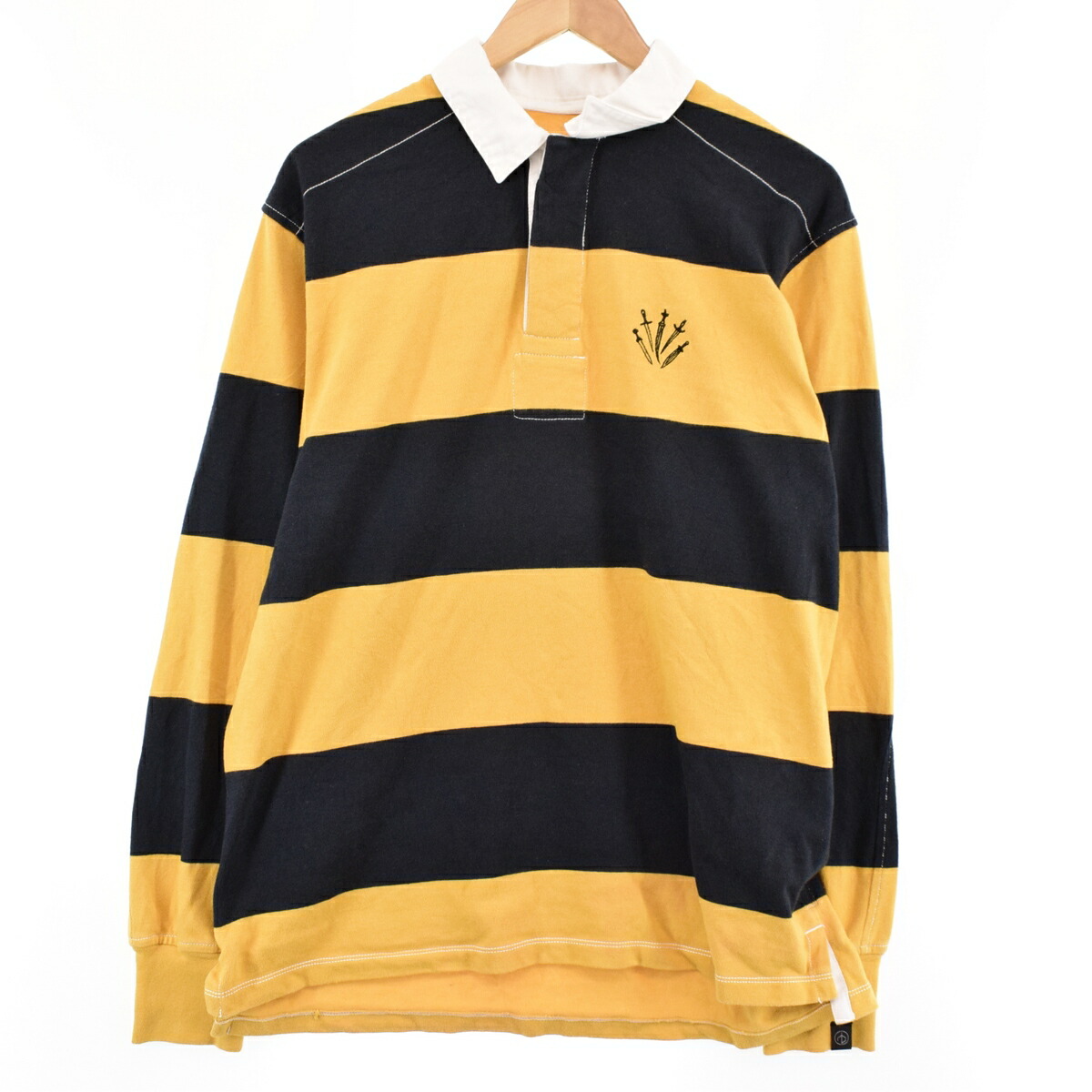 【楽天市場】古着 rag and bone NEWYORK ボーダー柄 長袖 ラガーシャツ メンズL /eaa320142 【中古 ...