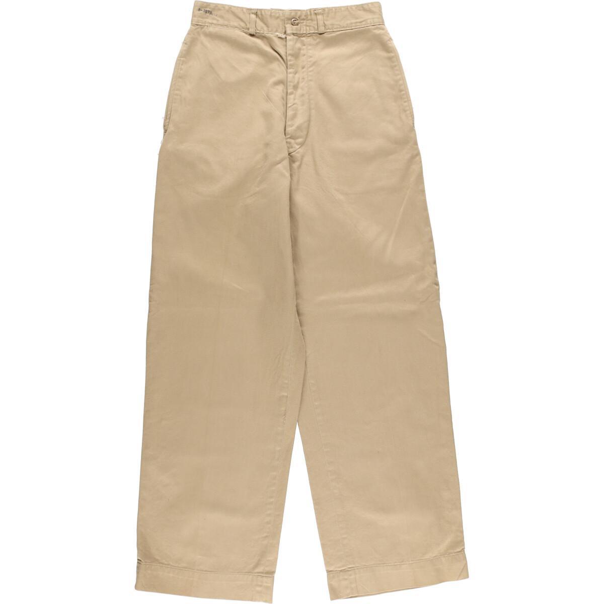 【楽天市場】古着 50'S 米軍実品 U.S.ARMY TROUSERS MEN'S COTTON UNIFORM TWILL 8.2 OZ SHADE NO 1 ミリタリー チノパンツ ...
