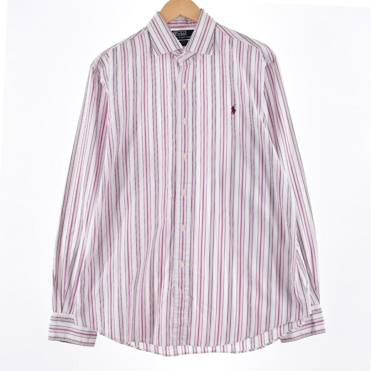【楽天市場】古着 ラルフローレン Ralph Lauren POLO by Ralph Lauren 長袖 ストライプシャツ メンズXL ...