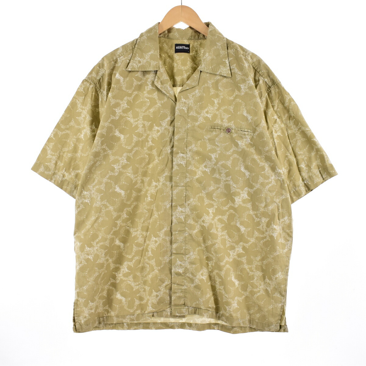 【楽天市場】古着 MACARATTO AND CO 総柄 半袖 オープンカラー シャツ ボックスシャツ メンズXL /eaa339216 ...