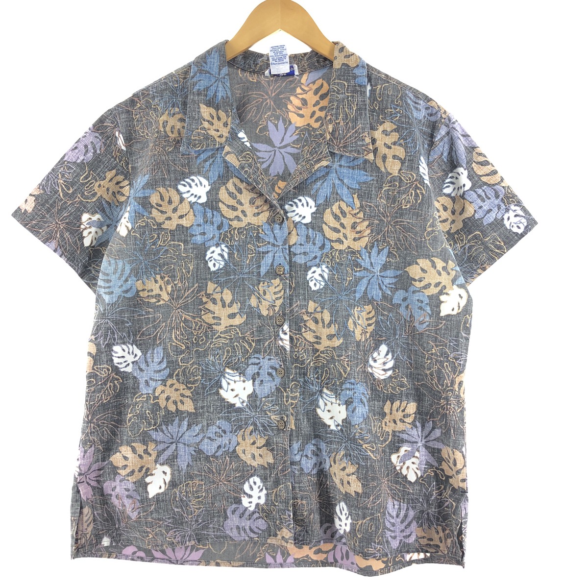 【楽天市場】古着 90'S レインスプーナー REYNSPOONER 水着タグ ビキニタグ 総柄 オープンカラー ハワイアンアロハシャツ ...