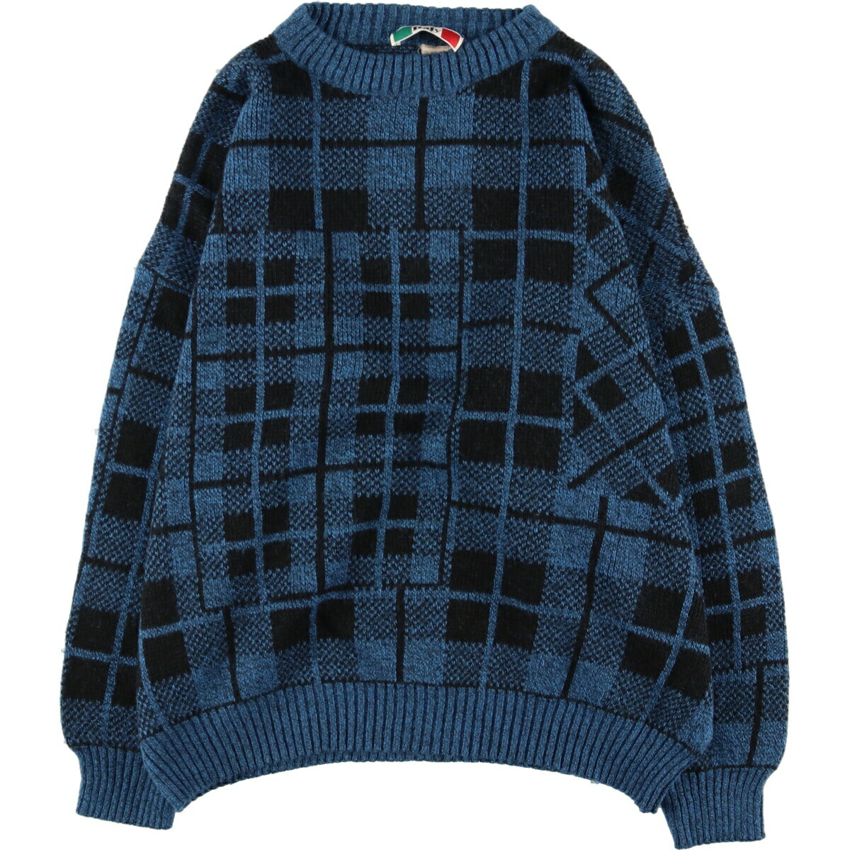 【楽天市場】古着 MADE IN Italy チェック柄 アクリルニットセーター メンズXL /eaa368073 【中古】 【230909 ...