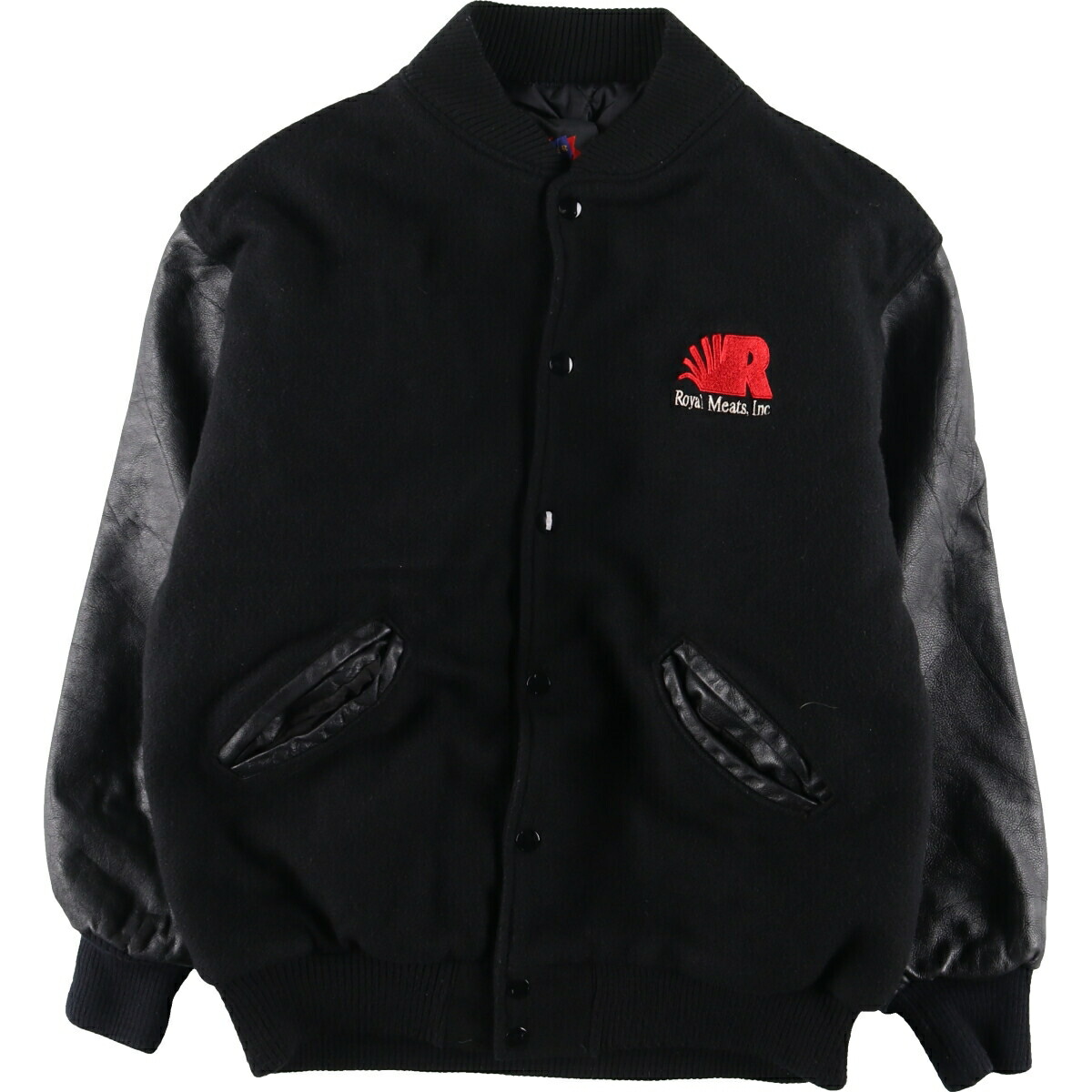 【楽天市場】古着 90'S NEW ZLANDER 袖革ウールスタジャン アワードジャケット バーシティジャケット USA製 メンズM ...