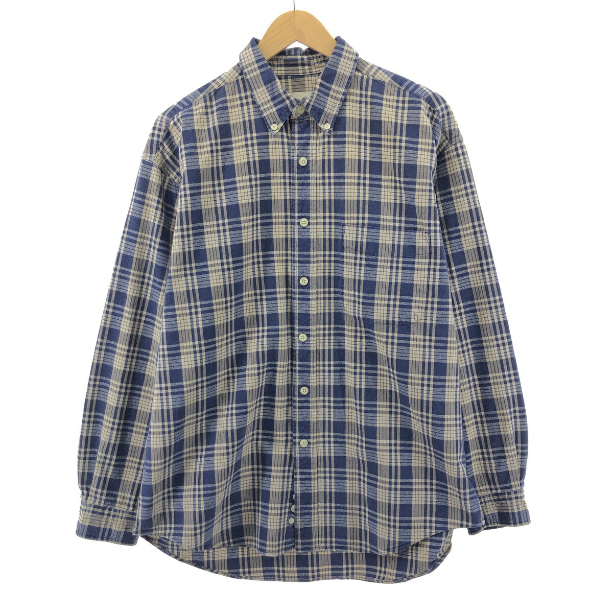 【楽天市場】古着 エディーバウアー Eddie Bauer 長袖 ボタンダウン ライトネルチェックシャツ メンズXL /eaa384931 ...