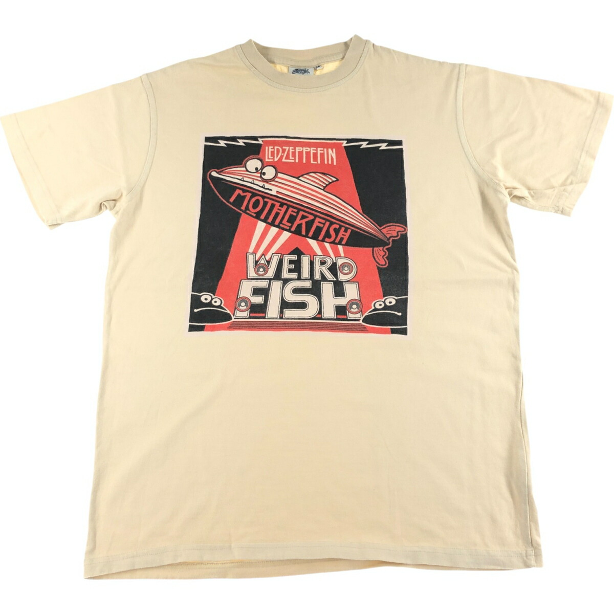 【楽天市場】古着 weird fish Led Zeppelin レッドツェッペリン バンド Tシャツ バンT メンズM相当 ...